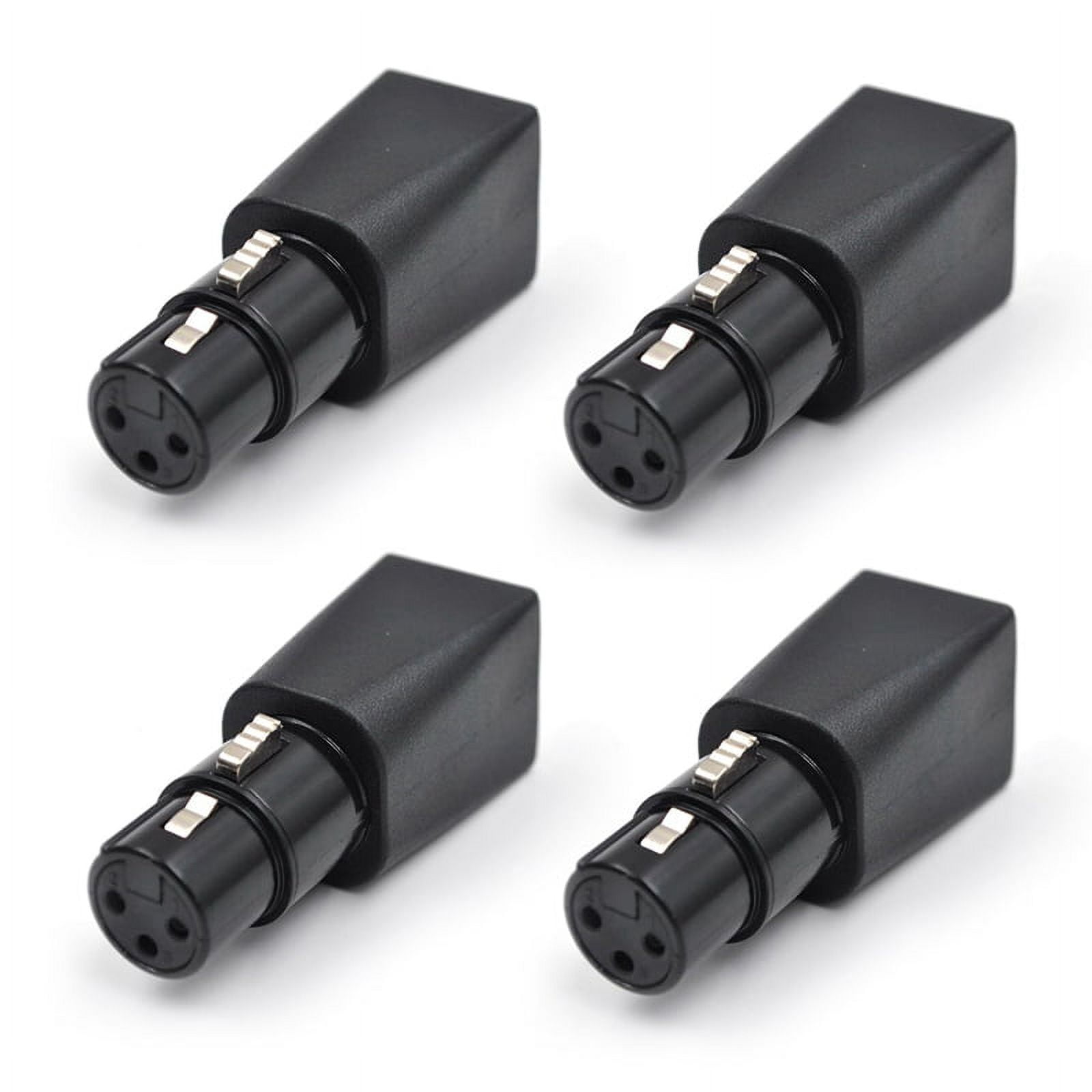 4Pcs to RJ45 Connector RJ45 Ethernet to 3 Pin XLR Adapter 3-Pin XLR ...