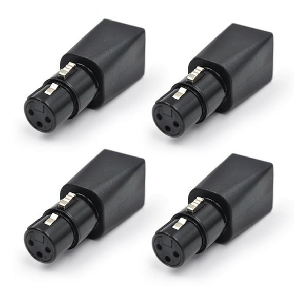 4Pcs to RJ45 Connector RJ45 Ethernet to 3 Pin XLR Adapter 3-Pin XLR ...