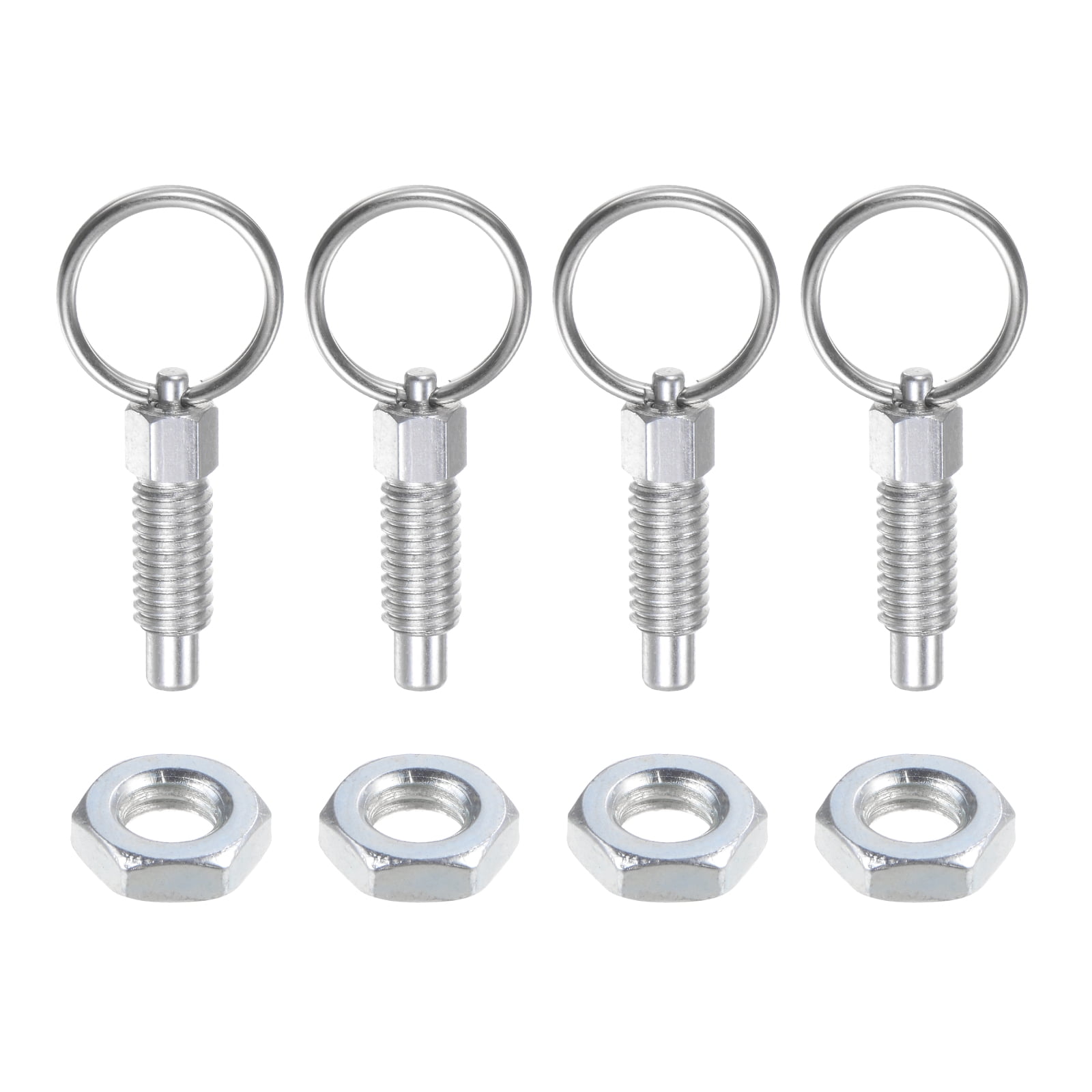 4PcsSpring Plunger with Pull Ring M6*1 0.48" Thread Length Pin Dia.4mm ...