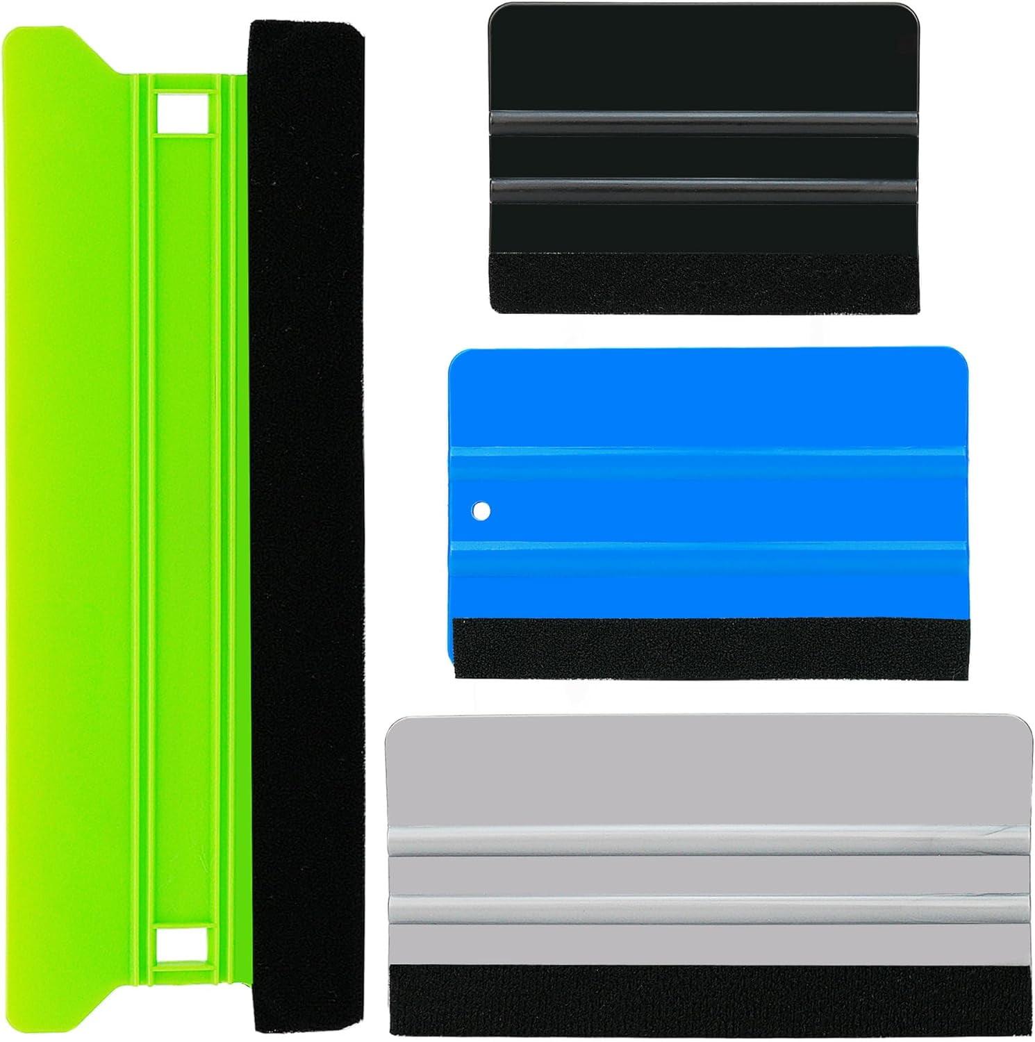 4Piece Plastic Squeegee Set, 8IN/6IN/5IN/4IN, Window Tint Squeegee ...