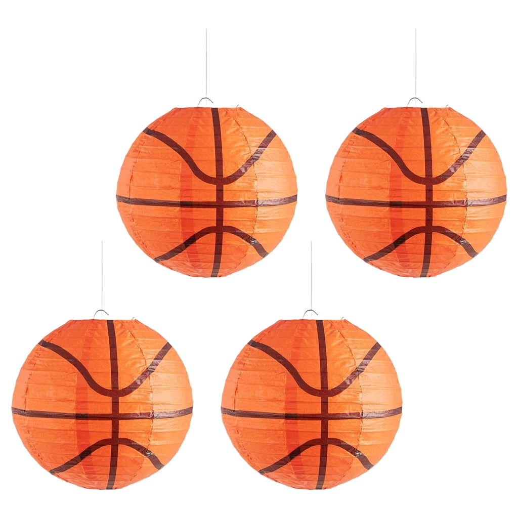 4Pieces Basketball Lanterns Hanging Accessory for Birthday Event Decors ...