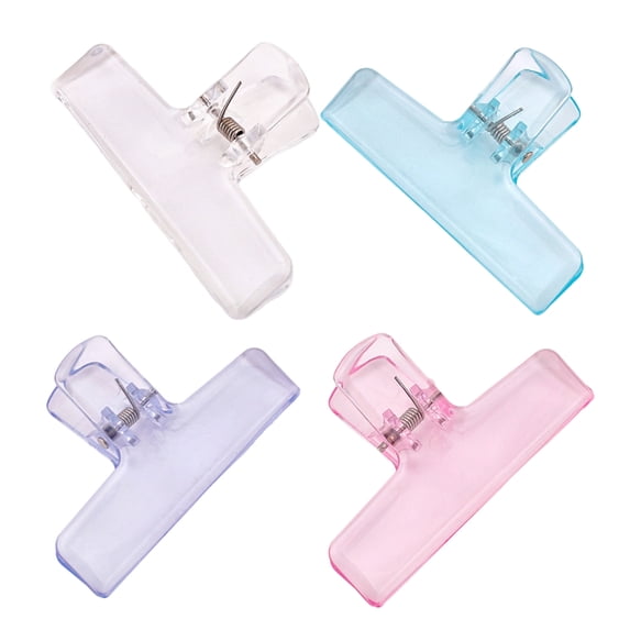 4Pieces Clear Acrylic Paper Clip 74mm Paper Clamps File Paper Clip Bag ...