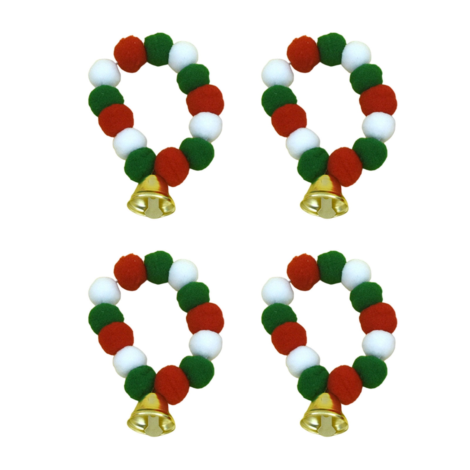 4Pieces Comfortable Plush Cats Collars with Bells Charm for Cats and ...