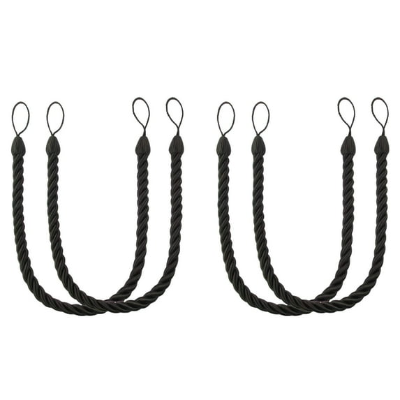 4Pieces Cotton Rope Curtain Tiebacks Handwovens Decorative Holdbacks ...