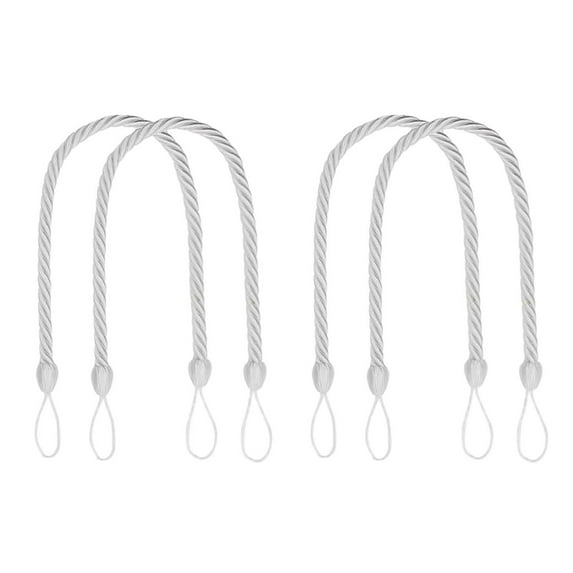 4Pieces Cotton Rope Curtain Tiebacks Handwovens Decorative Holdbacks ...