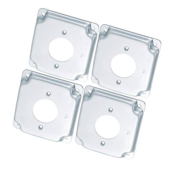 4Pieces Galvanized Alloy Electrical Panel Covers 4Inch Square Metal Box ...
