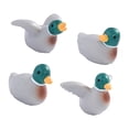 4Pieces Multpurpose Ducks Resin Decorations Resin Figurine Great for ...