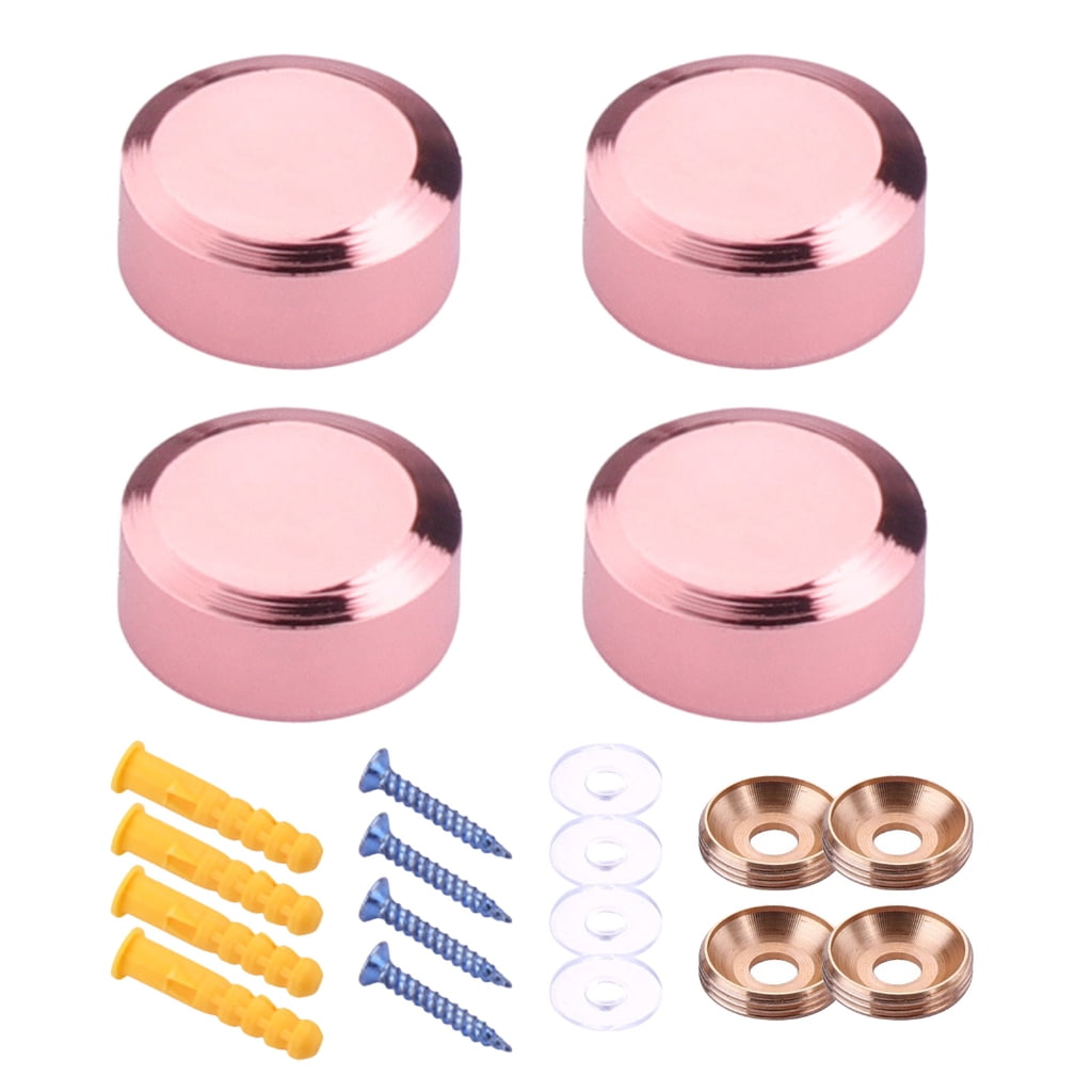4Pieces Practical Sturdy Brass Rose Gold Mirror Mounting Screws Easy ...
