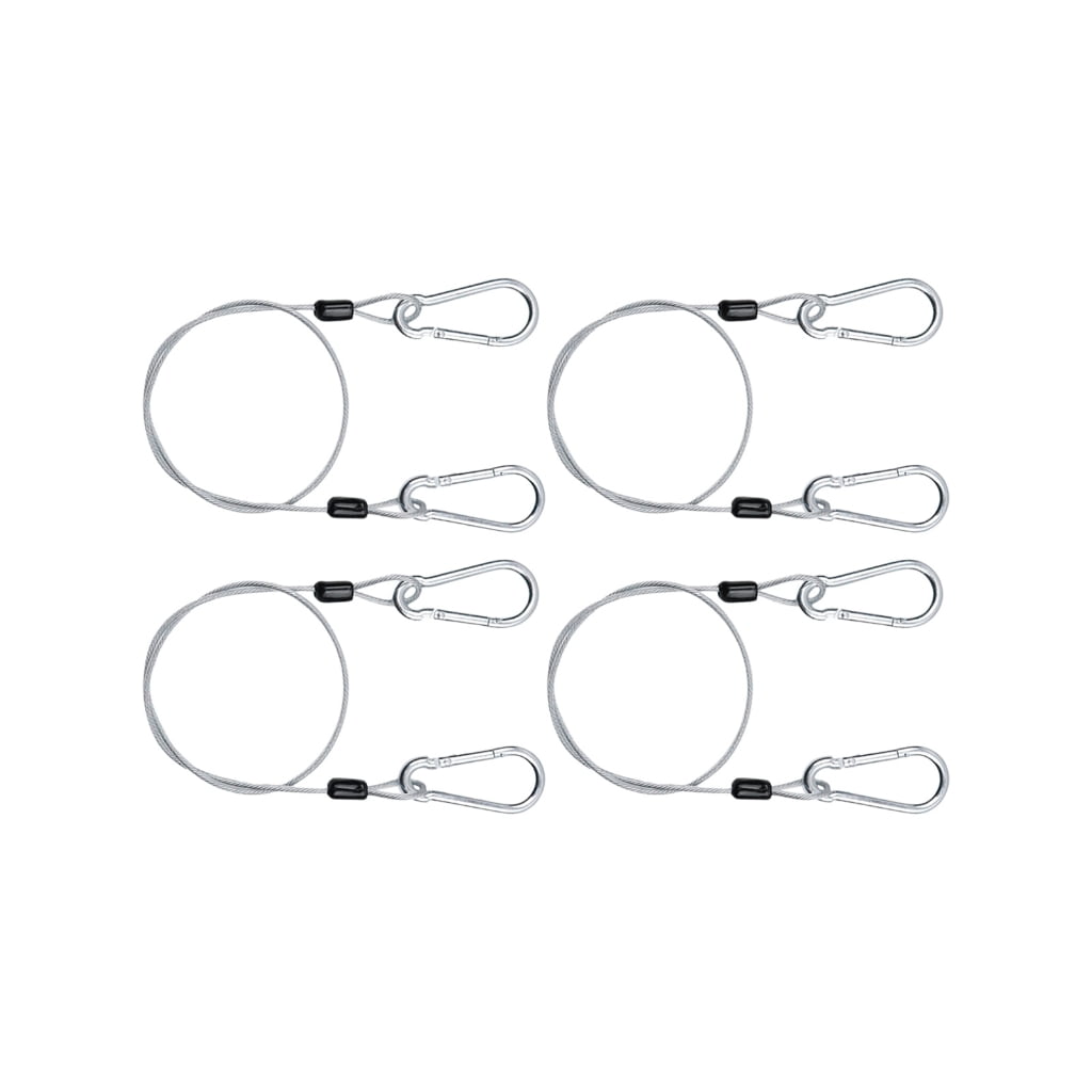 4Pieces Stainless Steel Locking Cables with Double Hook Design Wire ...
