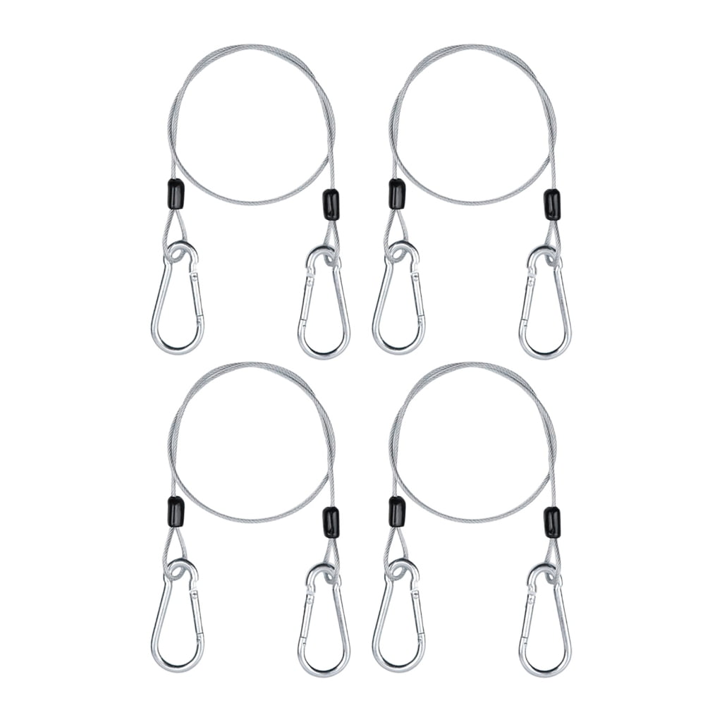 4Pieces Stainless Steel Locking Cables with Double Hook Design Wire ...