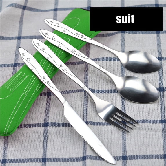 4Pieces Star Stainless Steel Cutlery Set, Complete Knife Fork Spoon ...