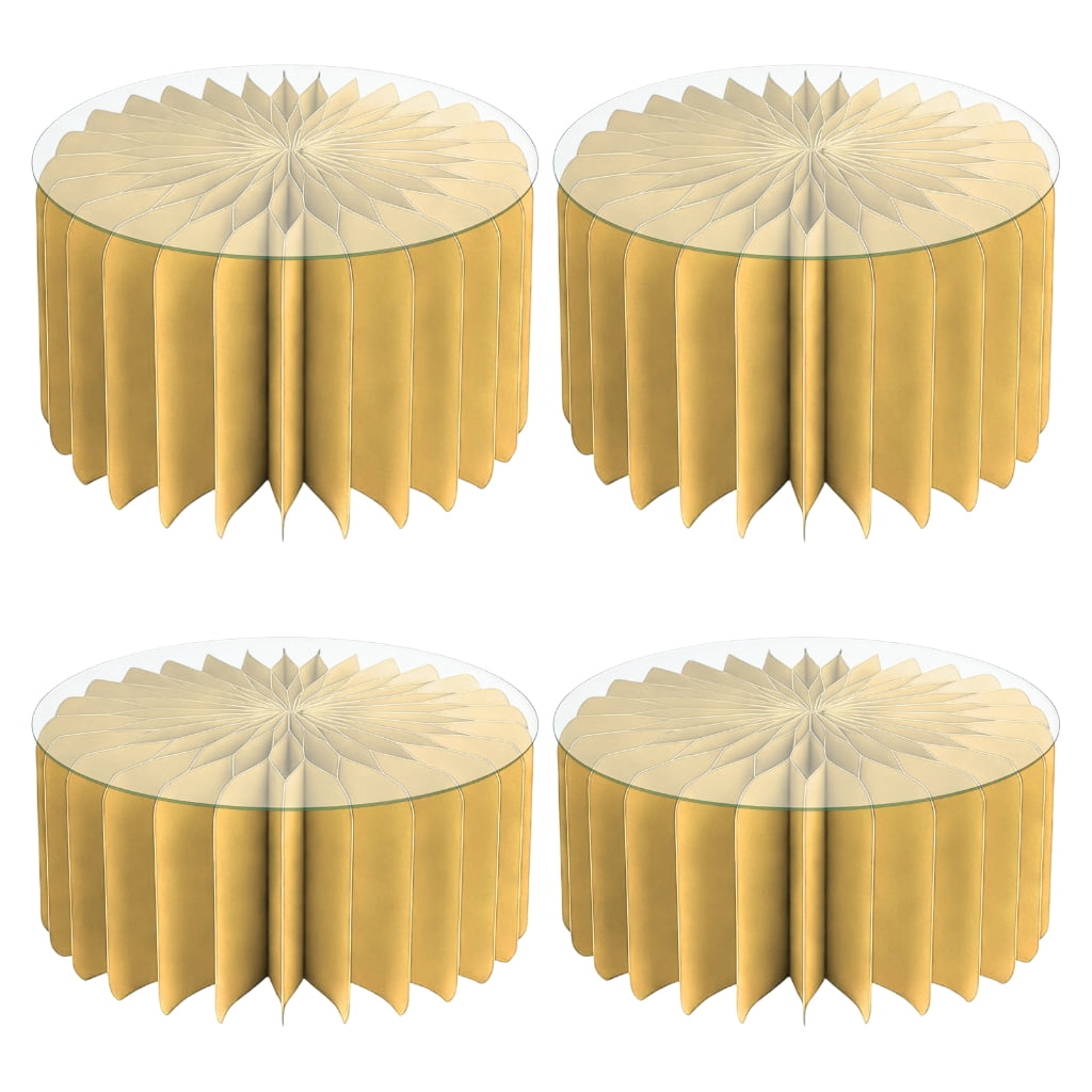 4Pieces Sustainable Paper Cake Stands Foldable Multiple Height Sturdy ...