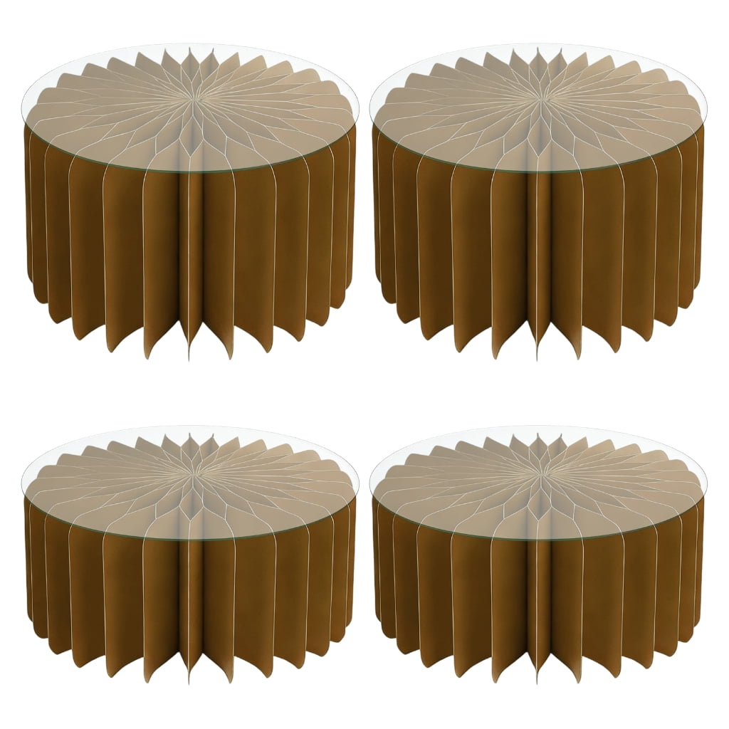 4Pieces Sustainable Paper Cake Stands Foldable Multiple Height Sturdy ...