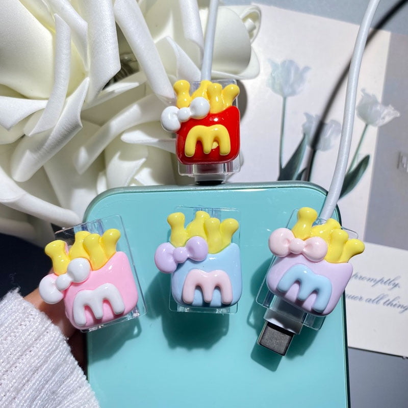 4Pieces of Cable Protectors, Multi-color, Cute Pattern Phone Cable ...