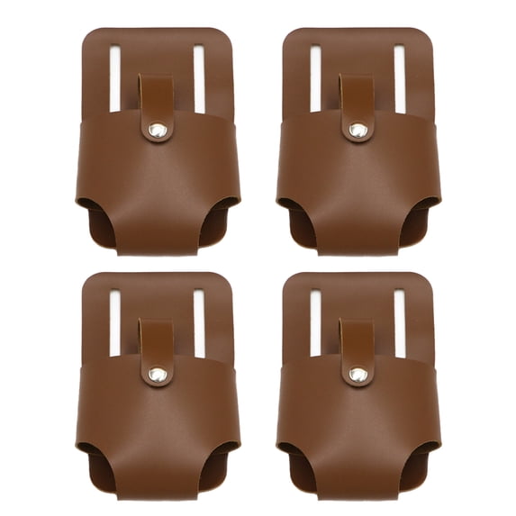 4Pieces/pack PU Leather Tool Pouches Tape Measure Holder Belt ...