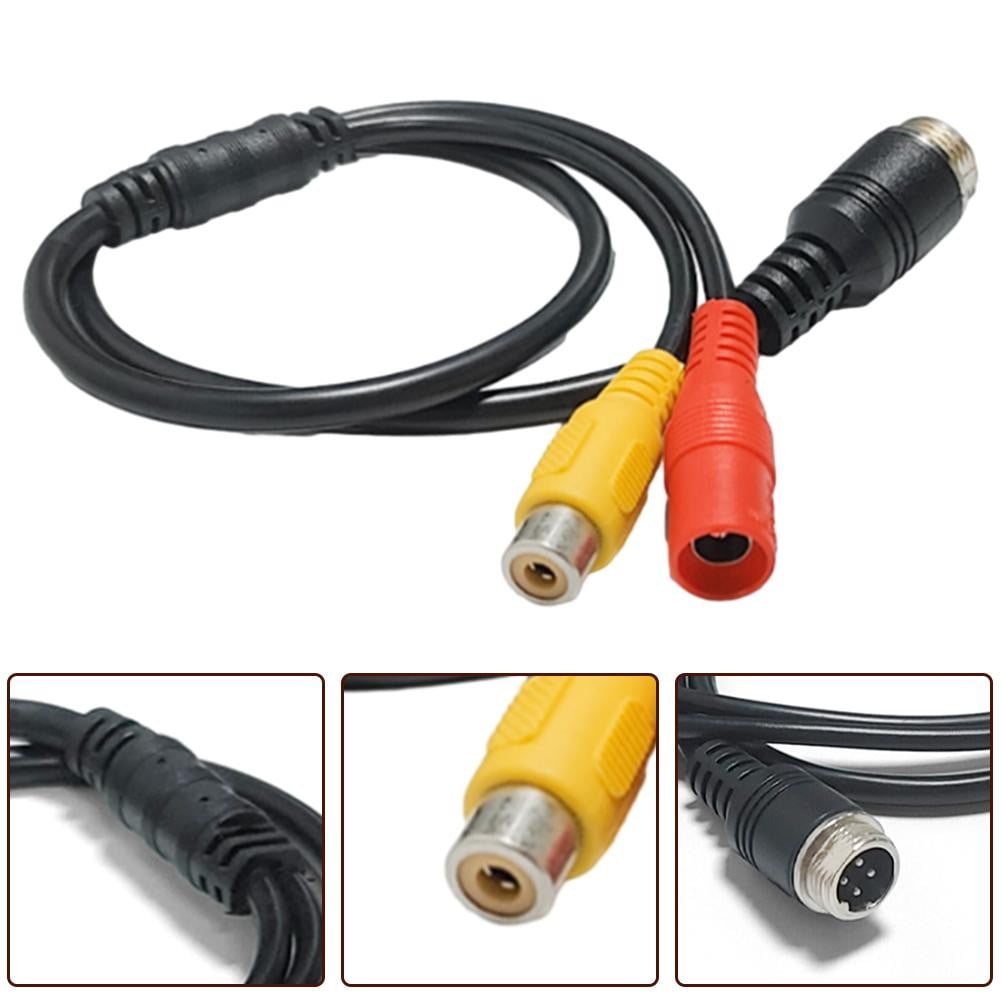 4Pin Aviation Head Male/Female to RCA DC Cable Plug Adapter Converter ...