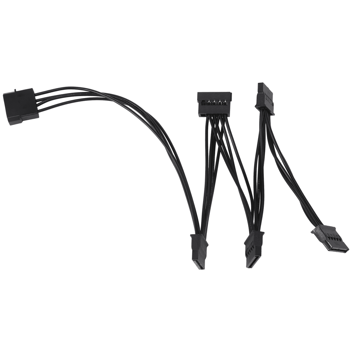 4Pin IDE to 5-Port Power Supply Cable Molex Multi SATA Port 18AWG Wire ...