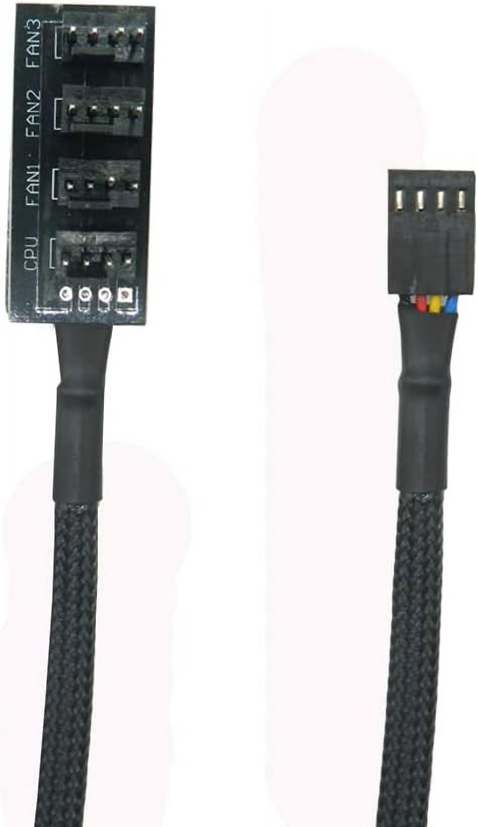 4Pin PWM Fan Hub Splitter 4-Pin/3-Pin 4 Way Splitter, Cooling Fans ...