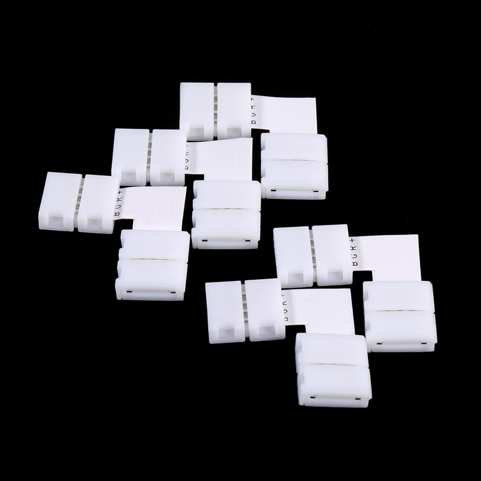 4Pin RGB LED Strip Light Connector, L,Shape, Easy,Clasp, 10mm 5050, 5 ...
