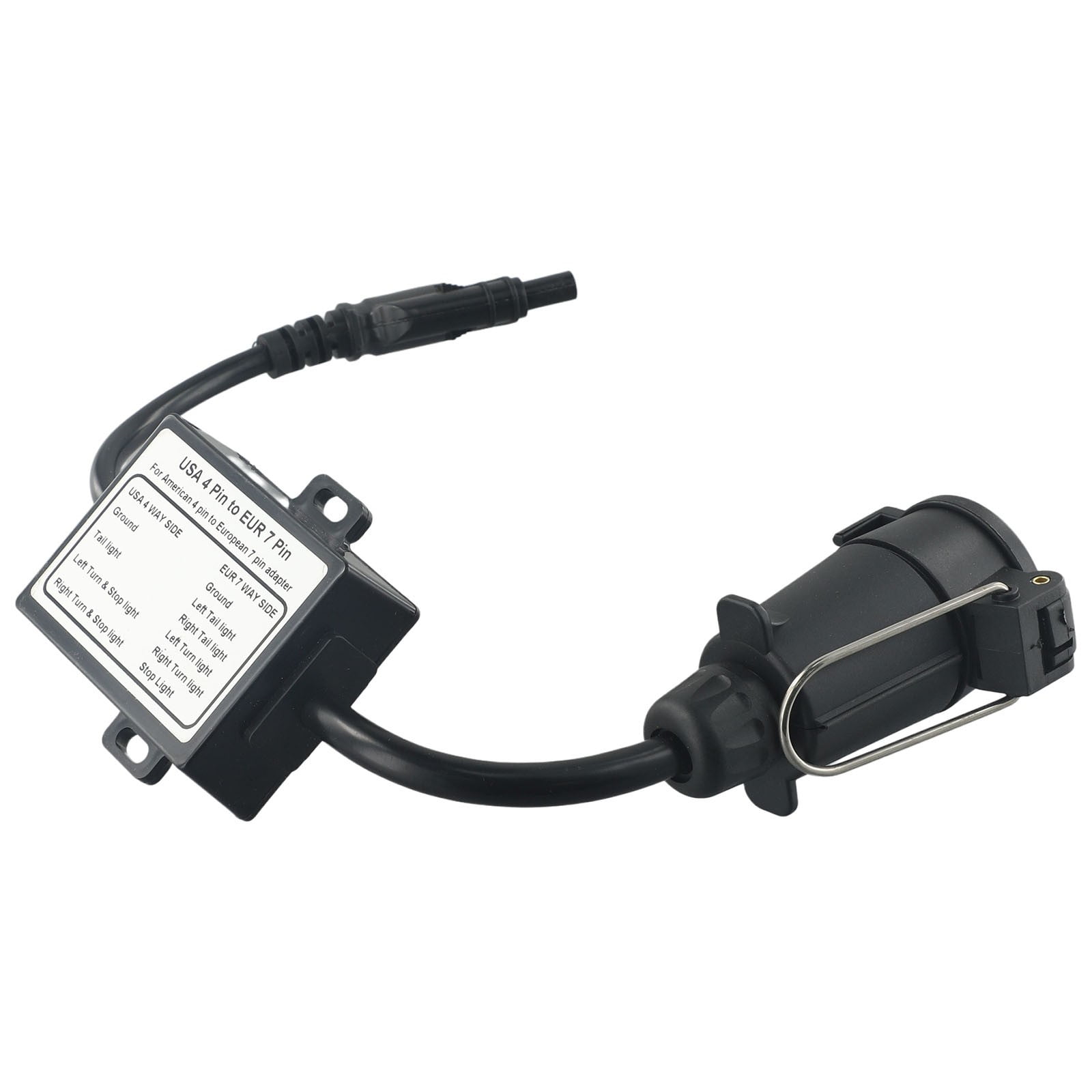 4Pin To 7Pin Trailer Light Converter Us 4-Pin To Eu 7-Pin Round Plug ...