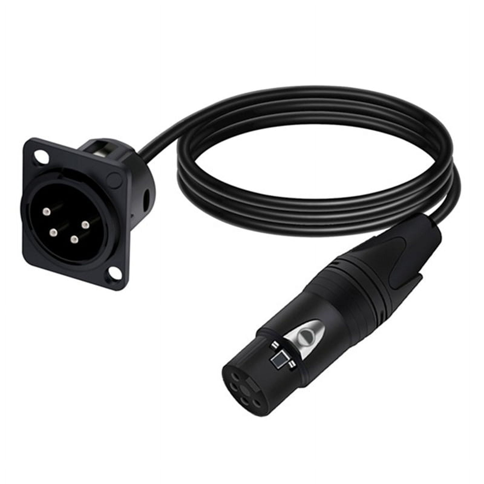 4Pin Type XLR Panel Mount Chassis to Female Connector XLR Feedthrough ...