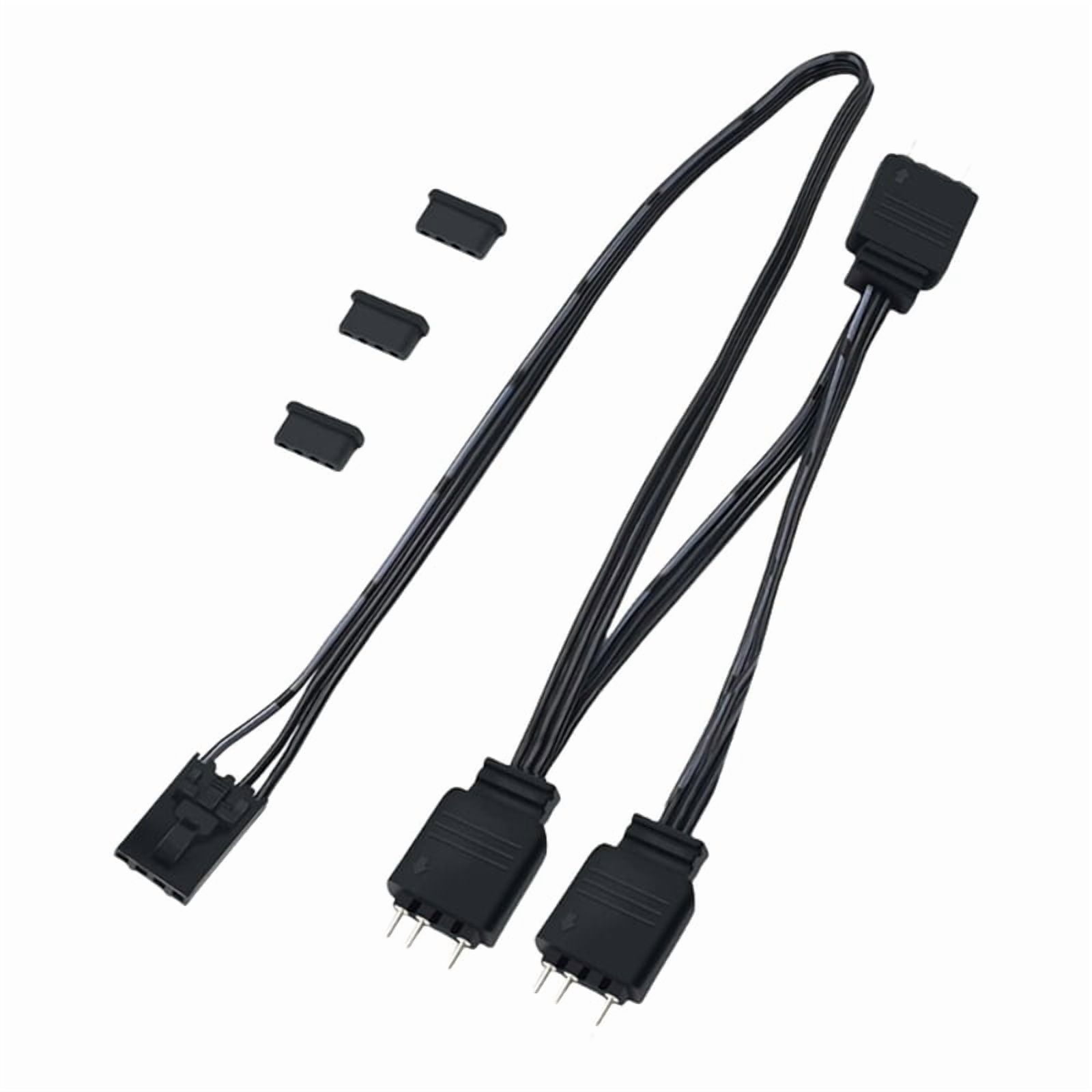 4Pin to 5V 3Pin Lighting Cable Converter for Corsair HDLL120 Fan Light ...