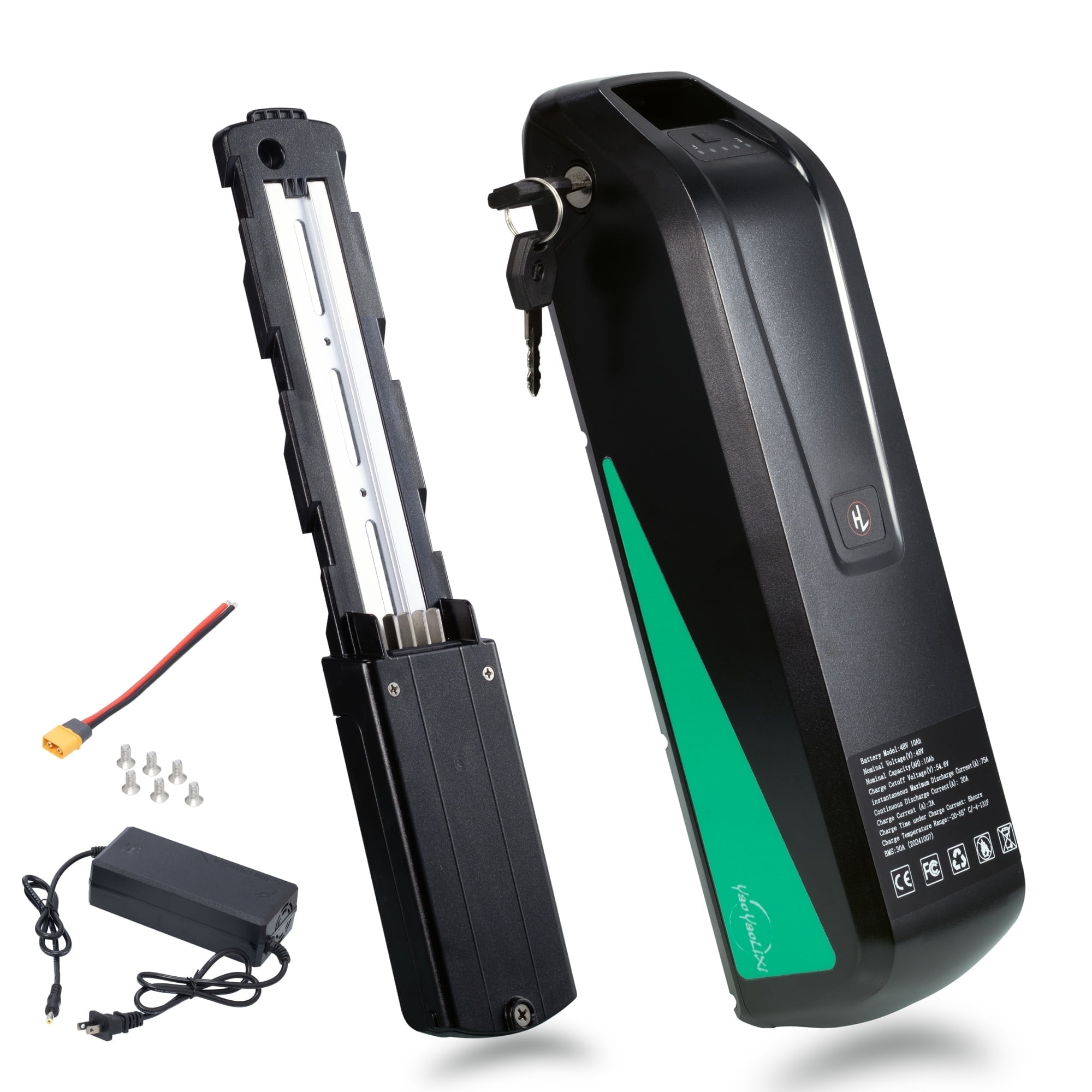 4Pin 48V 10AH Lithium Battery 1000W Ebike Battery with Charger 48V ...