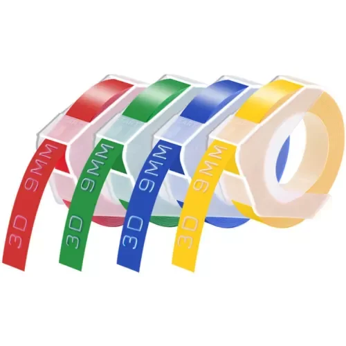 4Pk 3D Embossing Tape For Dymo1570 Label Maker 9Mm Red Green Blue ...