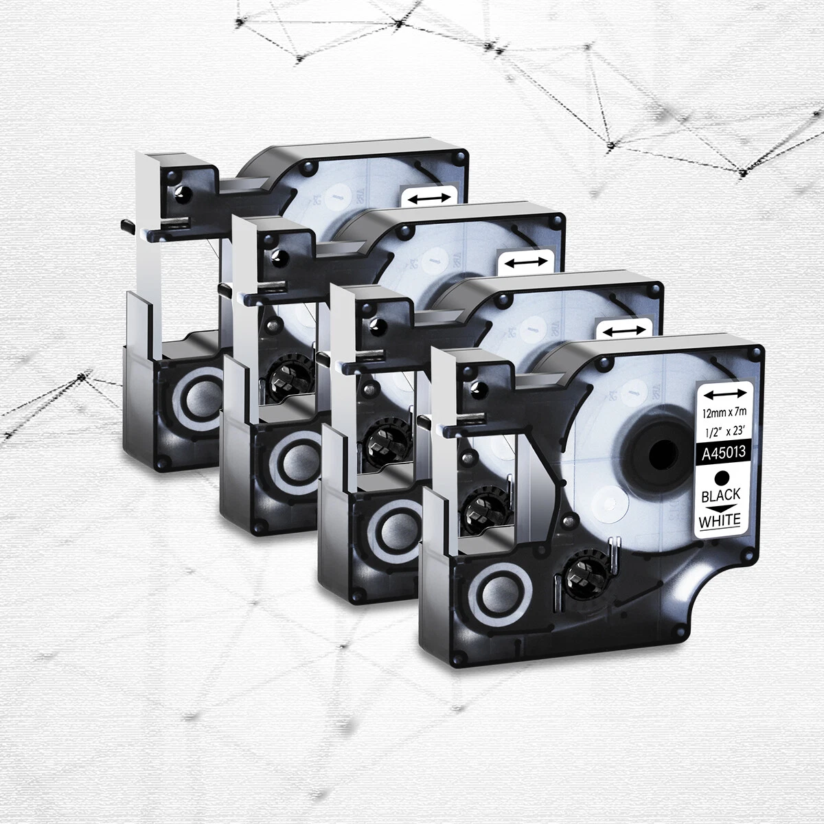 4Pk 45013 For Dymo D1 Label Manager 110 350D 400 450 450D 420P Label ...