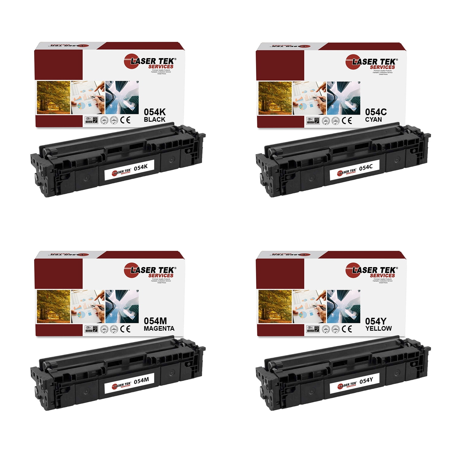 4Pk LTS 054 BCMY Compatible for Canon ImageClass LBP620, MF640C ...