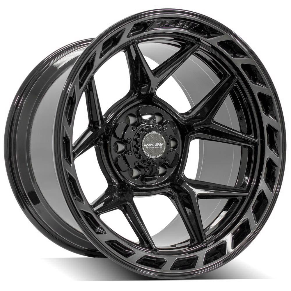 4PLAY Wheels 4P55 20 Inch Rims Fit 6x135 & 6x139.7 20x12 Gloss Black ...