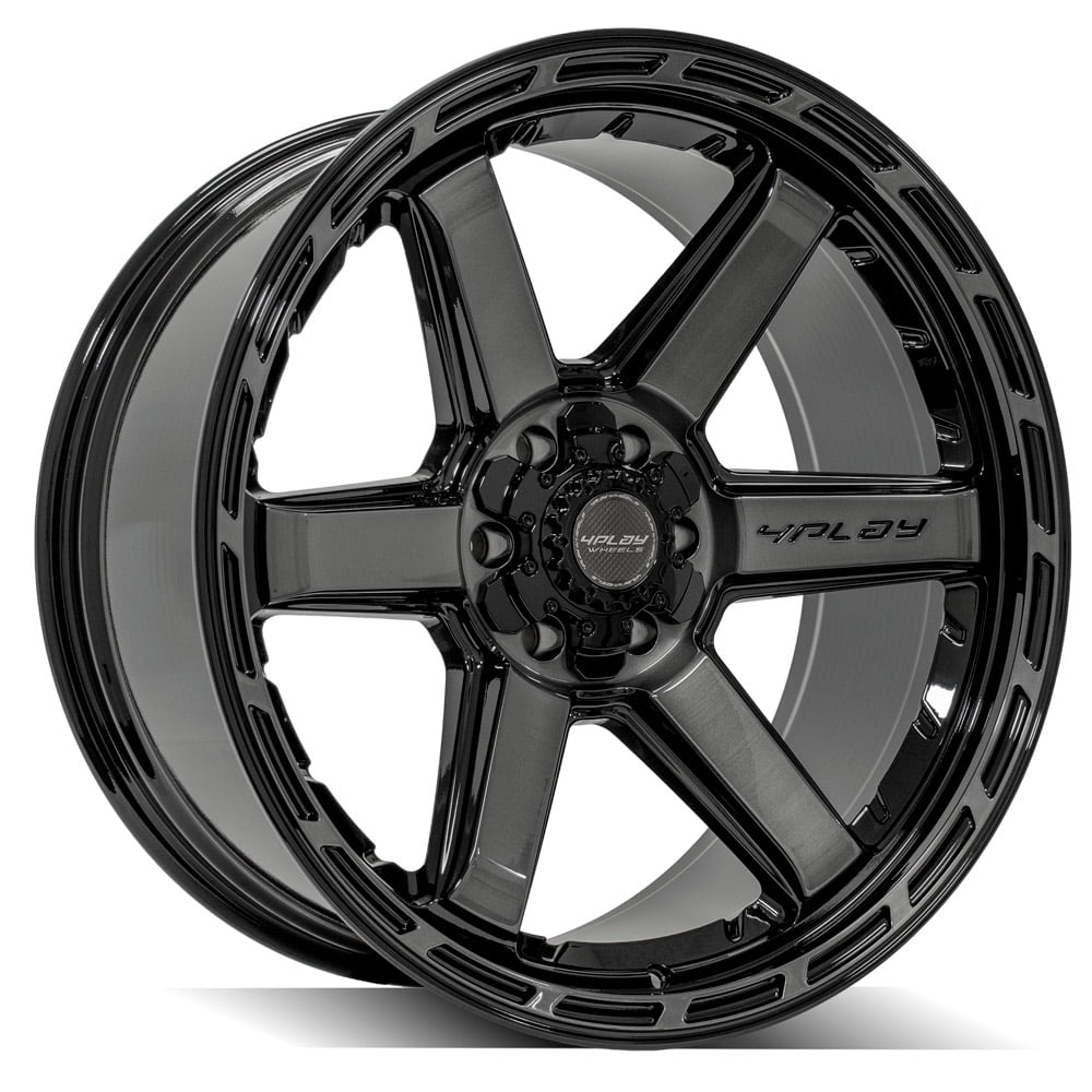 4Play 4P63 22x10 Gloss Black Wheels Set (4) Fit RAM Jeep Chevy GMC Ford ...
