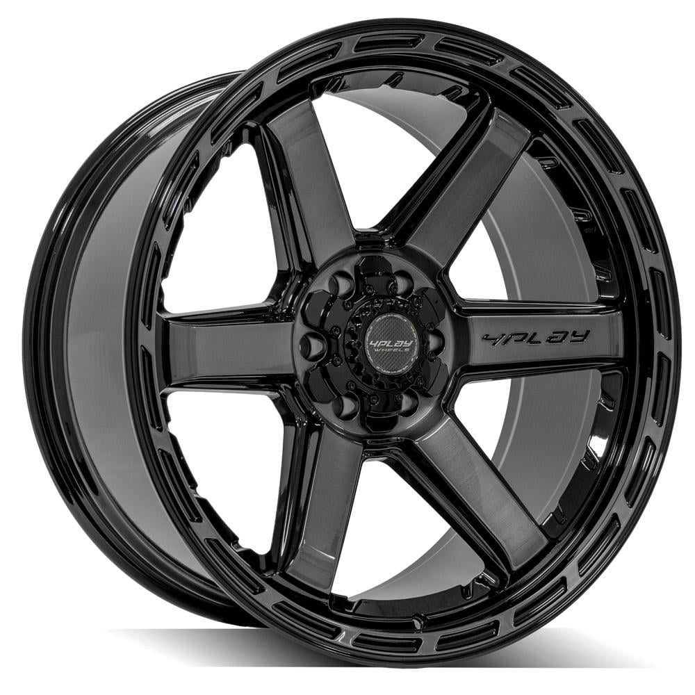 4PLAY Wheels 4P63 22 Inch Rims Fit 6x135 & 6x139.7 22x10 Gloss Black ...