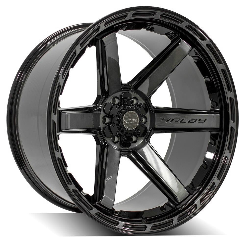 4PLAY Wheels 4P63 24 Inch Rims Fit 6x135 & 6x139.7 24x12 Gloss Black ...