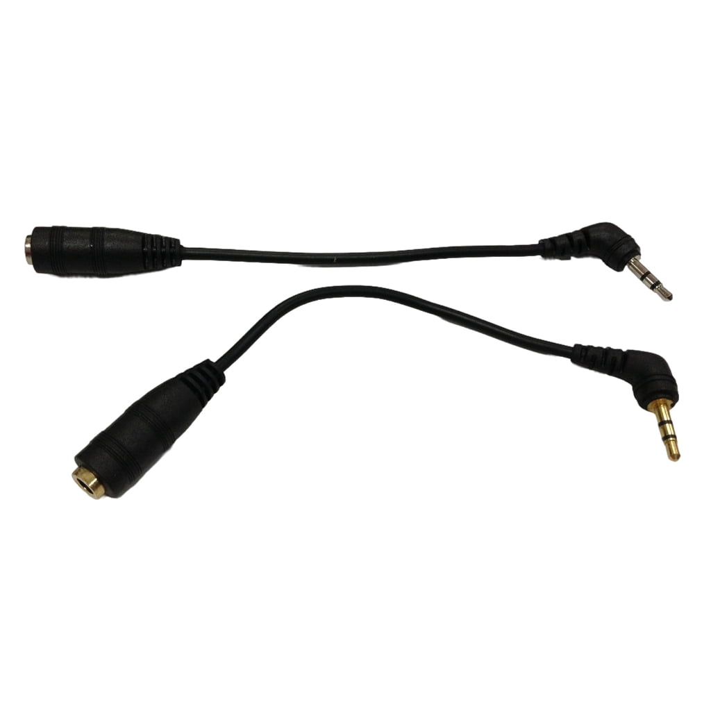 4Pole Stereo 2.5mm Male to 3.5mm Female Jacks 90 Right Angled Male to ...