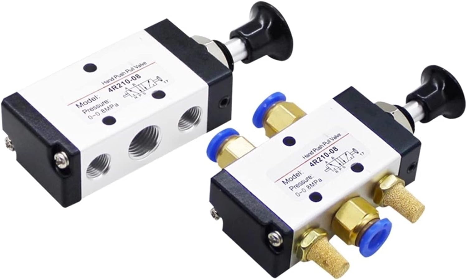 4R210-08 Manual valve 2 Way 5 Position Push and pull Pneumatic switch ...