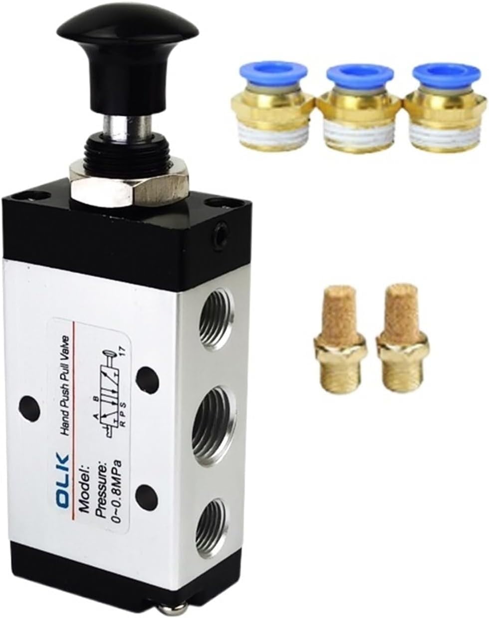 4R310-8 Manual valve 2 Way 5 Position Push and pull Pneumatic switch of ...