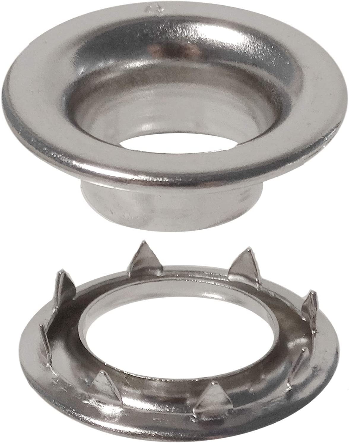 4RRGSWSSM100 Rolled Rim Grommet and Spur Washer Marine Grade Stainless ...