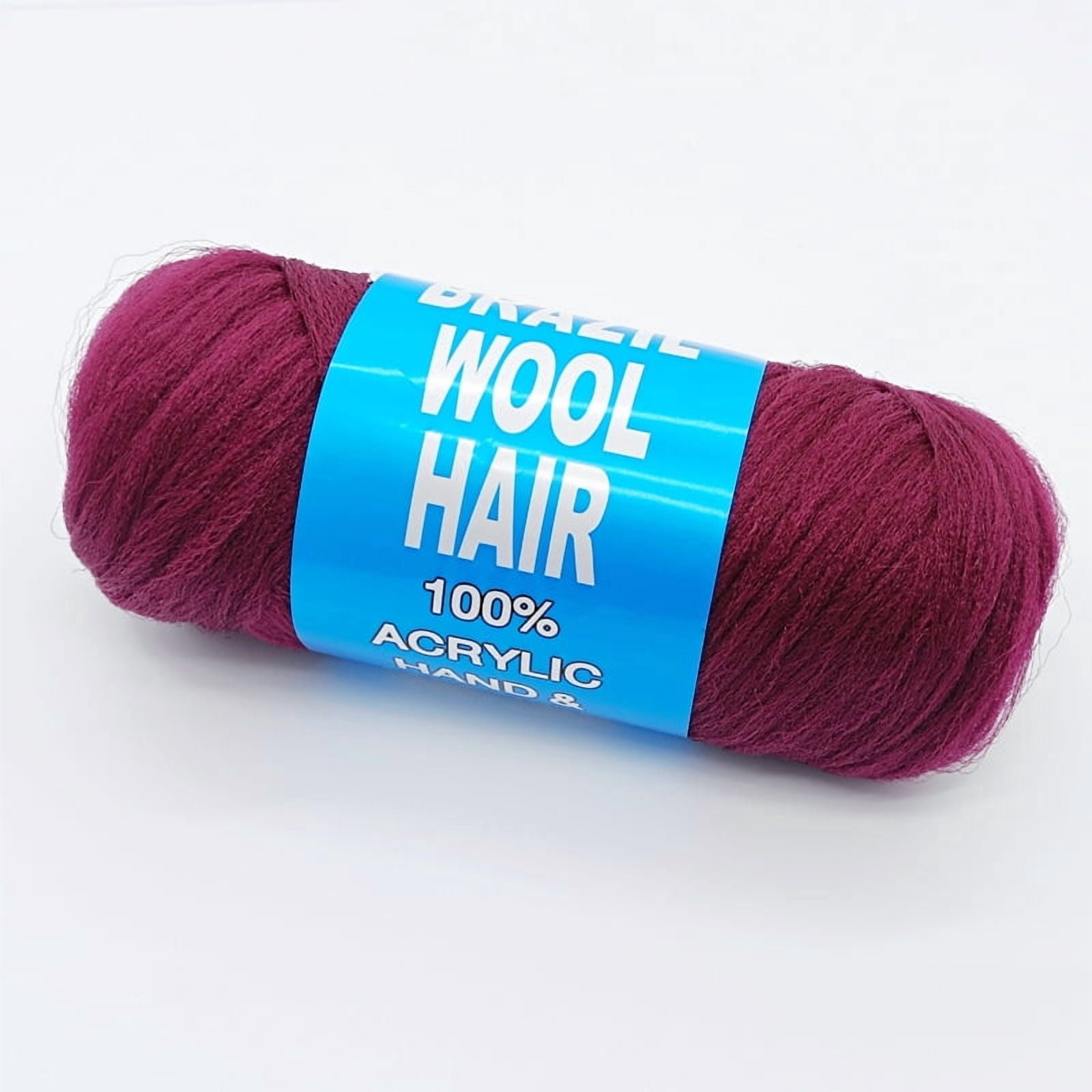 Brazilian Wool Hair 1 Roll Black Acrylic Yarn for African Hair Braiding ...