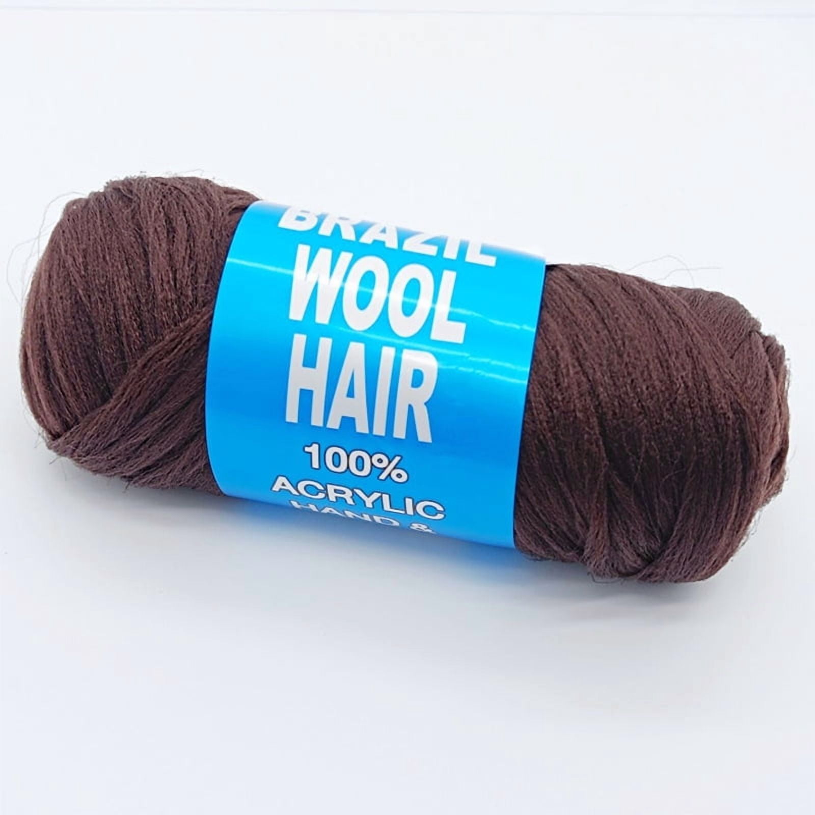 Brazilian Wool Hair 1 Roll Black Acrylic Yarn for African Hair Braiding ...