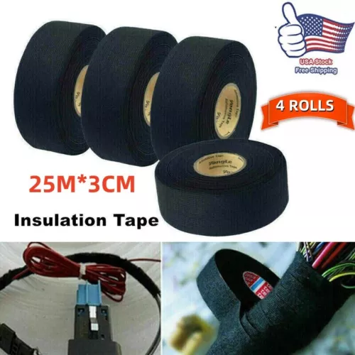 4Rolls 82Ft Car Wiring Loom Tape Adhesive Cloth Fabric Harness ...