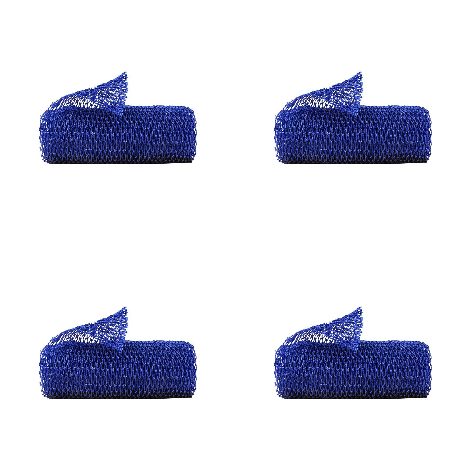 4Rolls Exfoliating Body Scrubber Mesh Sponge for Shower and Bath, Dual ...