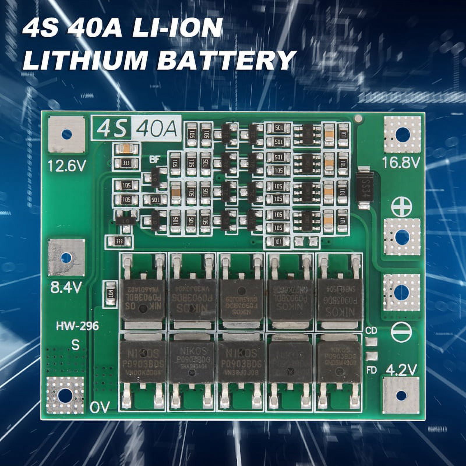 4S 40A - Lithium Battery 18650 Charger Pcb Protection Board - Walmart.com