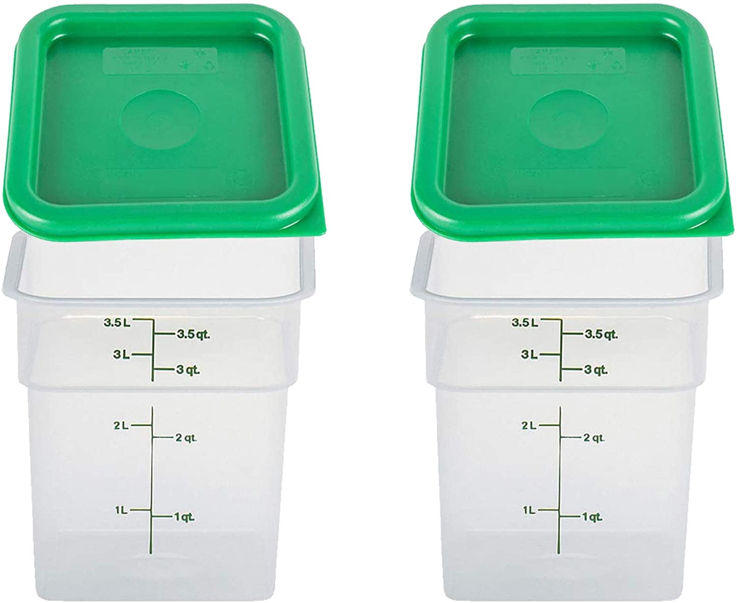 4SFSPP190 4 Qt. Translucent Container with SFC2452 Kelly Green Lid ...