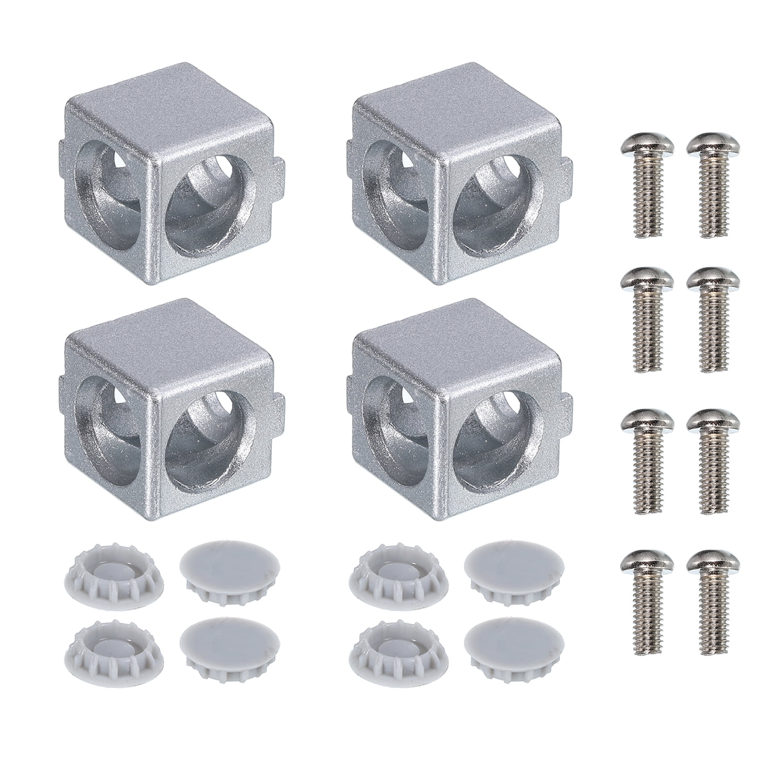 4Set 20x20x20mm 2-Way Corner Bracket Cube 2020 Series Aluminum Profile ...