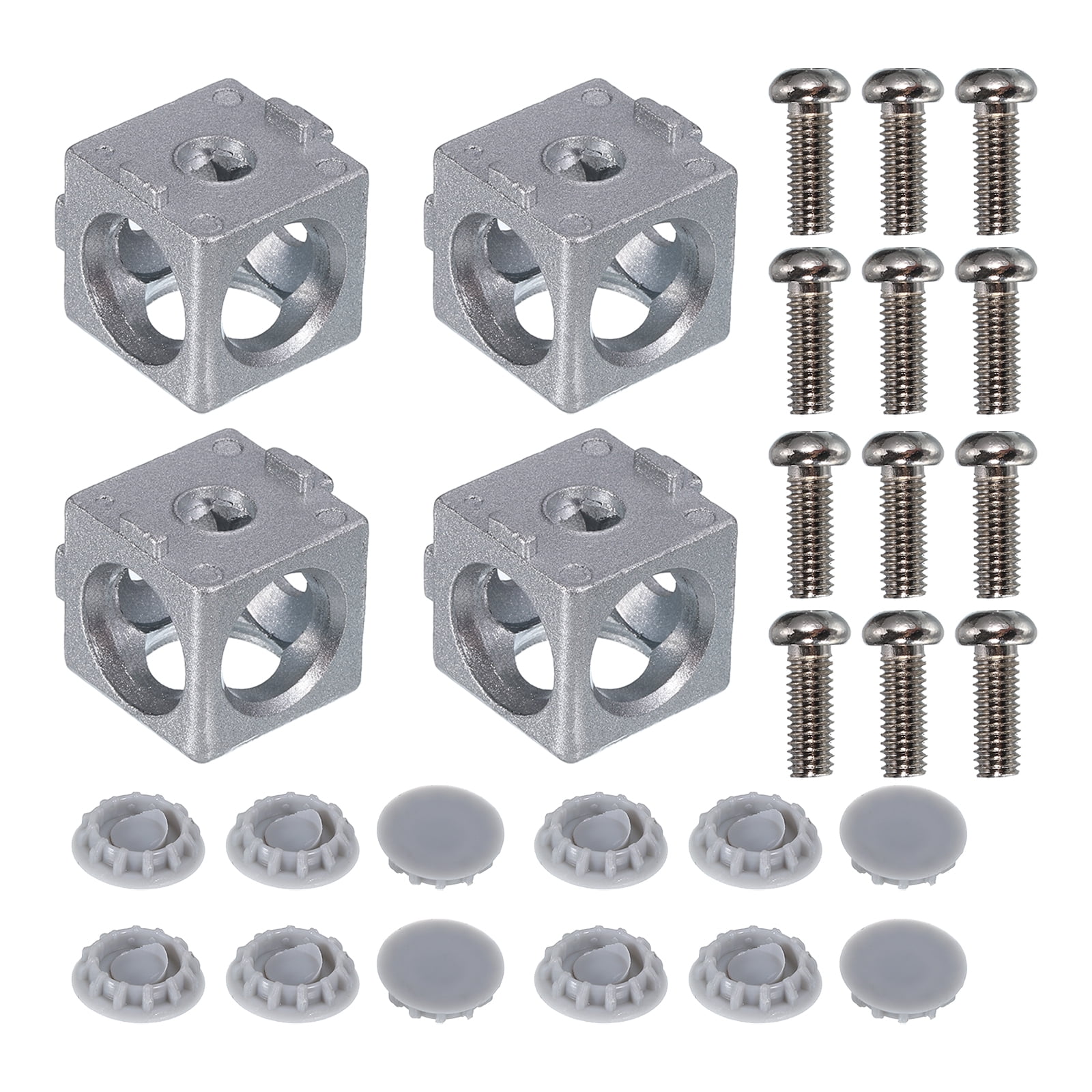 4Set 20x20x20mm 3-Way Corner Bracket Cube 3030 Series Aluminum Profile ...