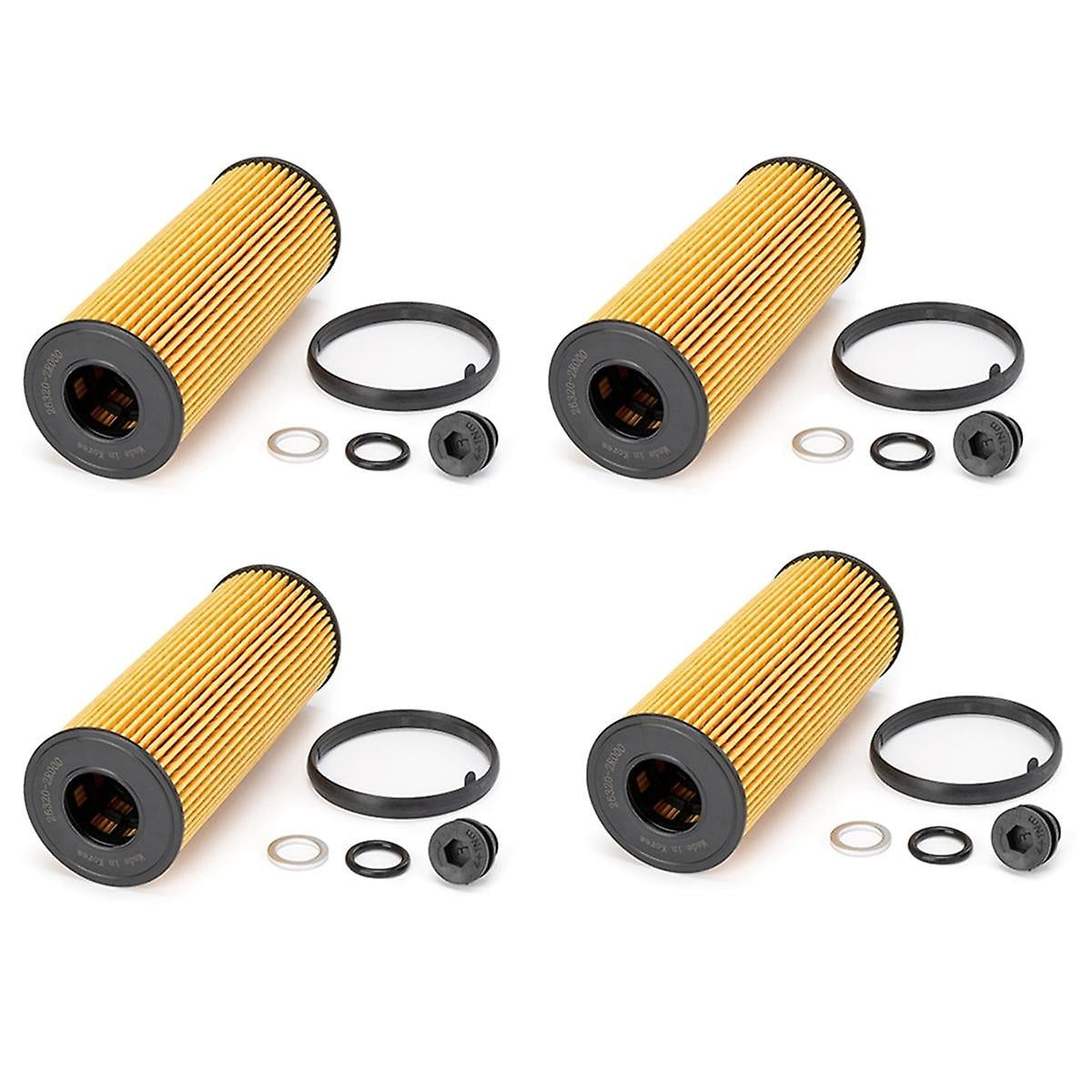 4Set 26320-2R000 263202R000 Car Engine Oil Filter Elements Kit for IV 2 ...