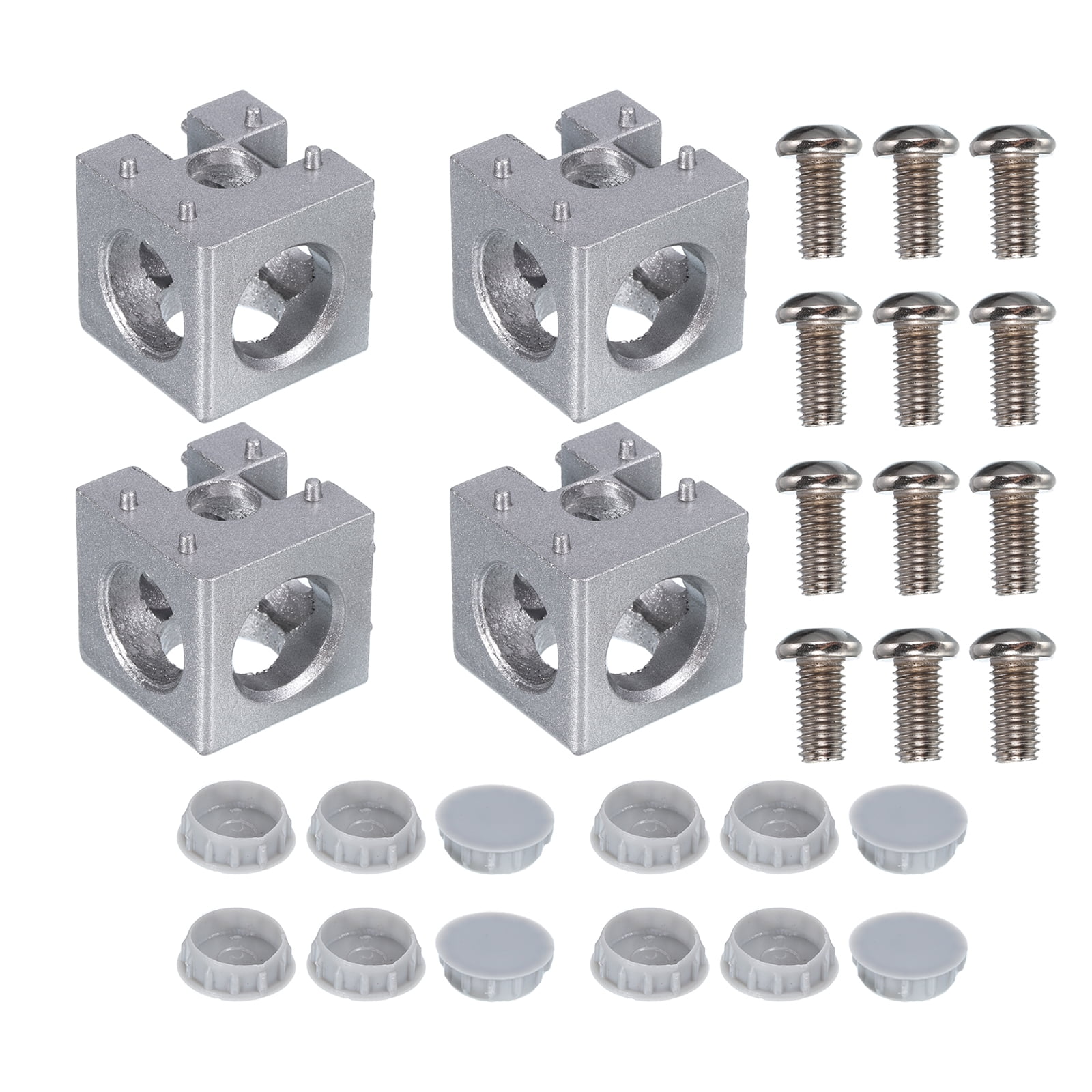4Set 30x30x30mm 3-Way Corner Bracket Cube 3030 Series Aluminum Profile ...