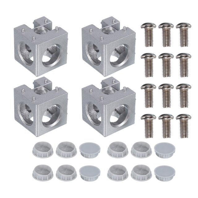 4Set 30x30x30mm 3-Way Corner Bracket Cube 3030 Series Aluminum Profile ...