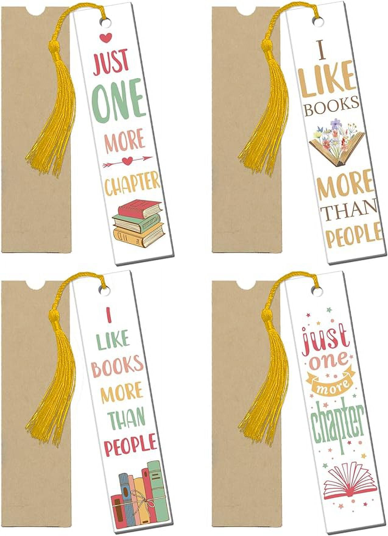 4Set Acrylic Clear Bookmark Colorful Clear Rectangle Acrylic Bookmarks ...